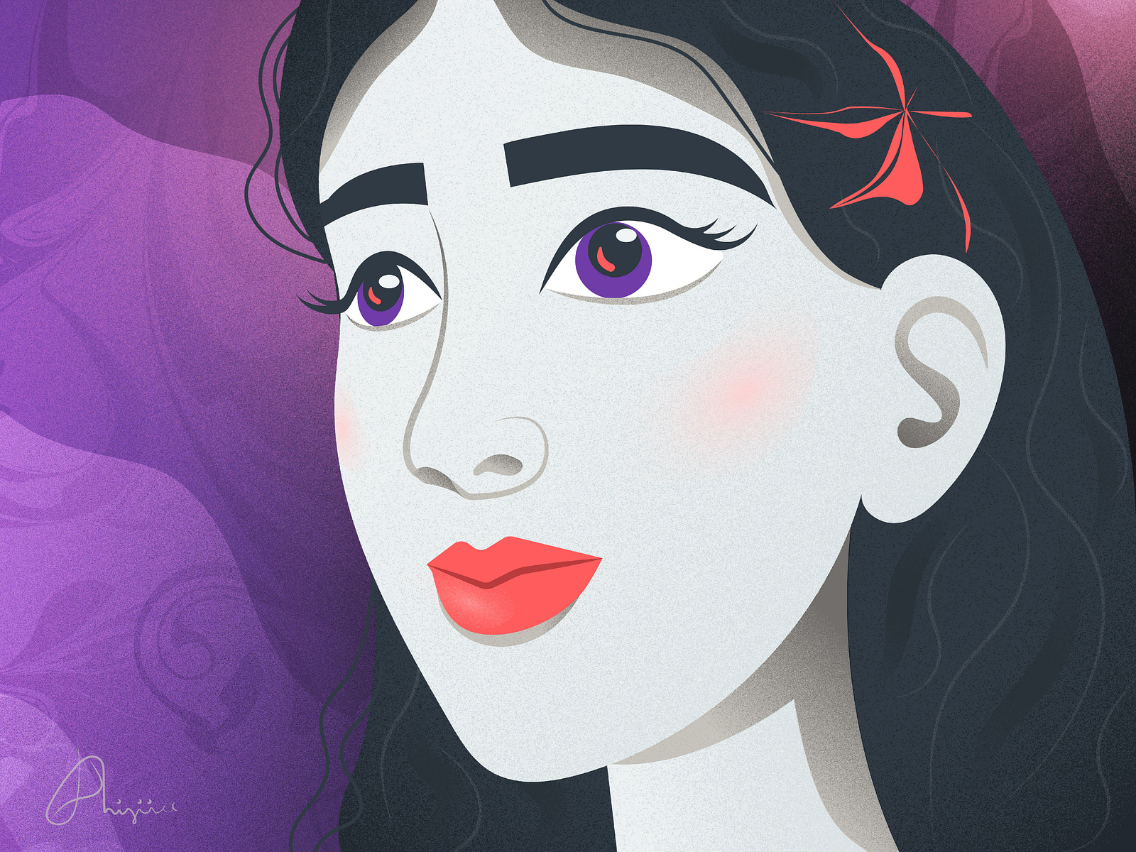 Whispers of her journey. Digital art by Anisiia Sierova on Dribbble