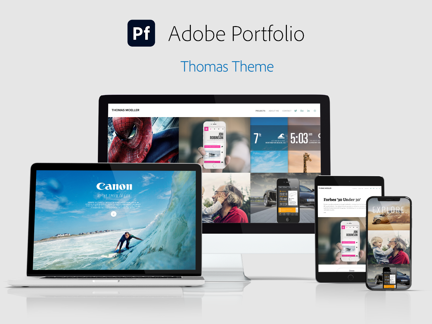 Adobe Portfolio : Thomas Theme by Thomas Moeller on Dribbble