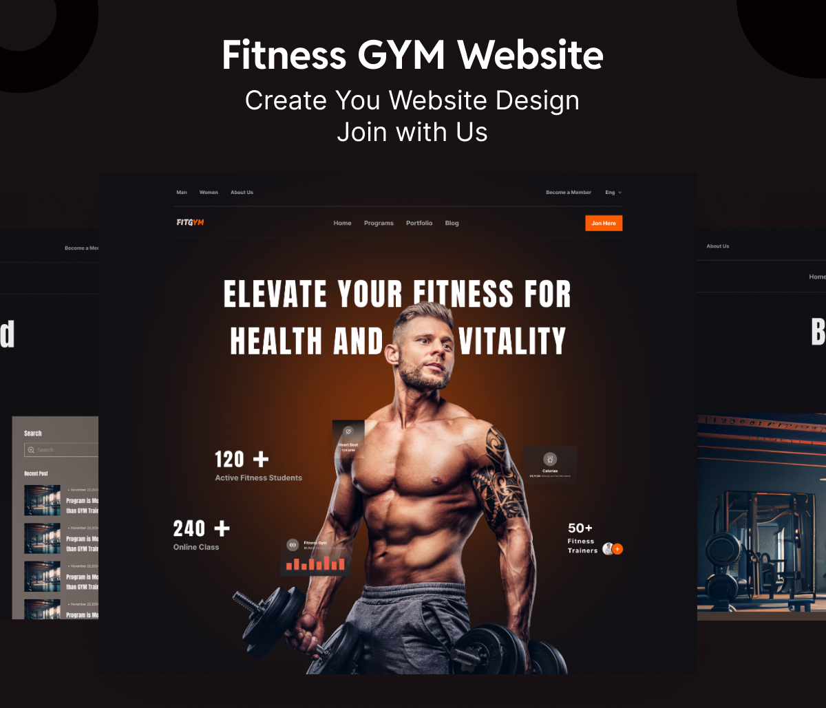 Fitness GYM Full Website Design by Habibur Rahman on Dribbble