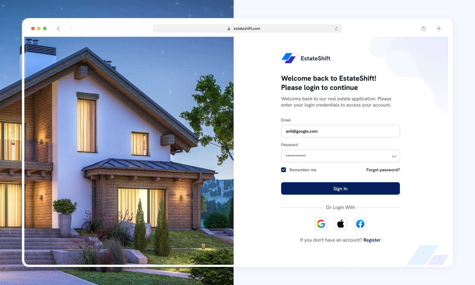 Minimal Login page design by anil on Dribbble
