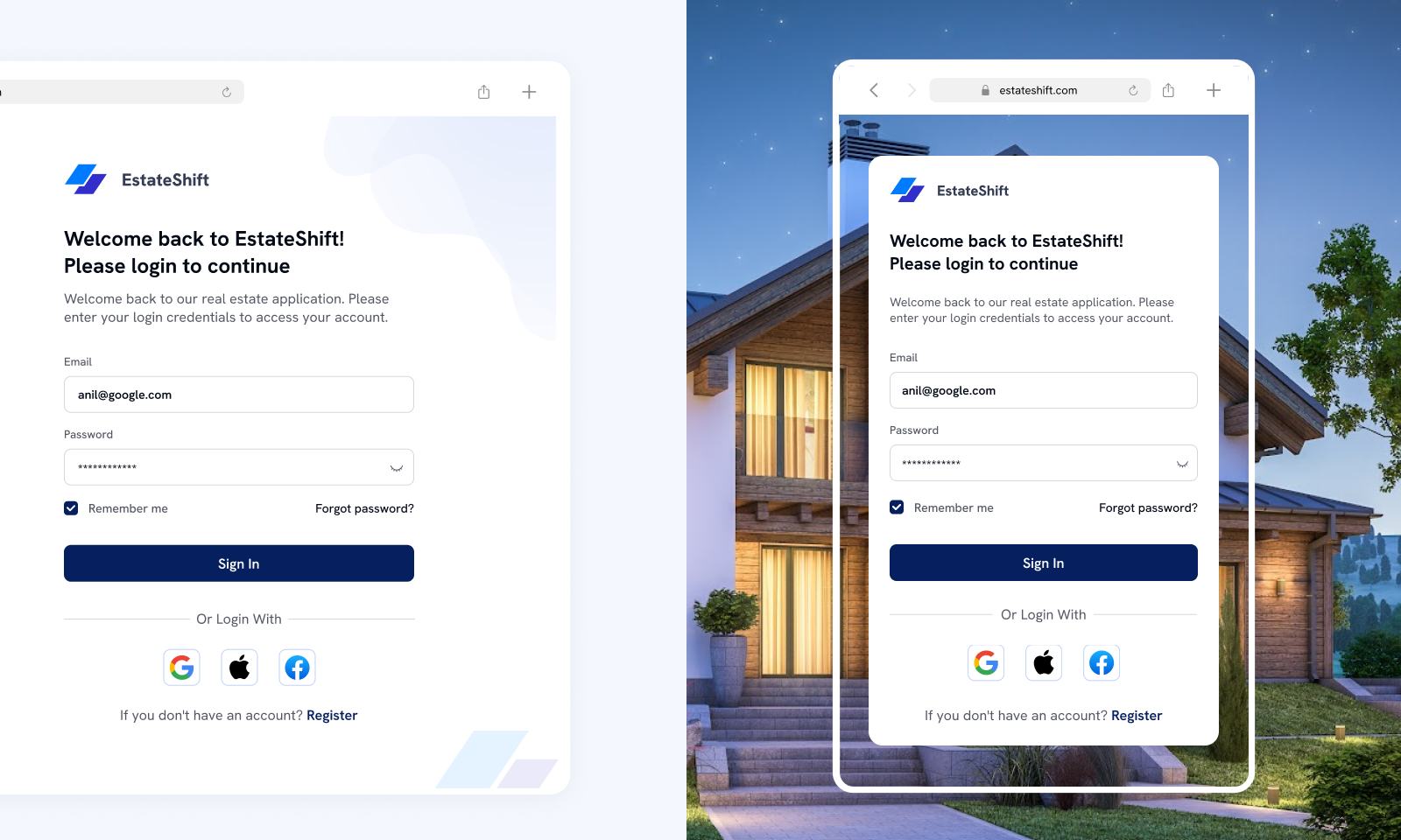 Minimal Login page design by anil on Dribbble