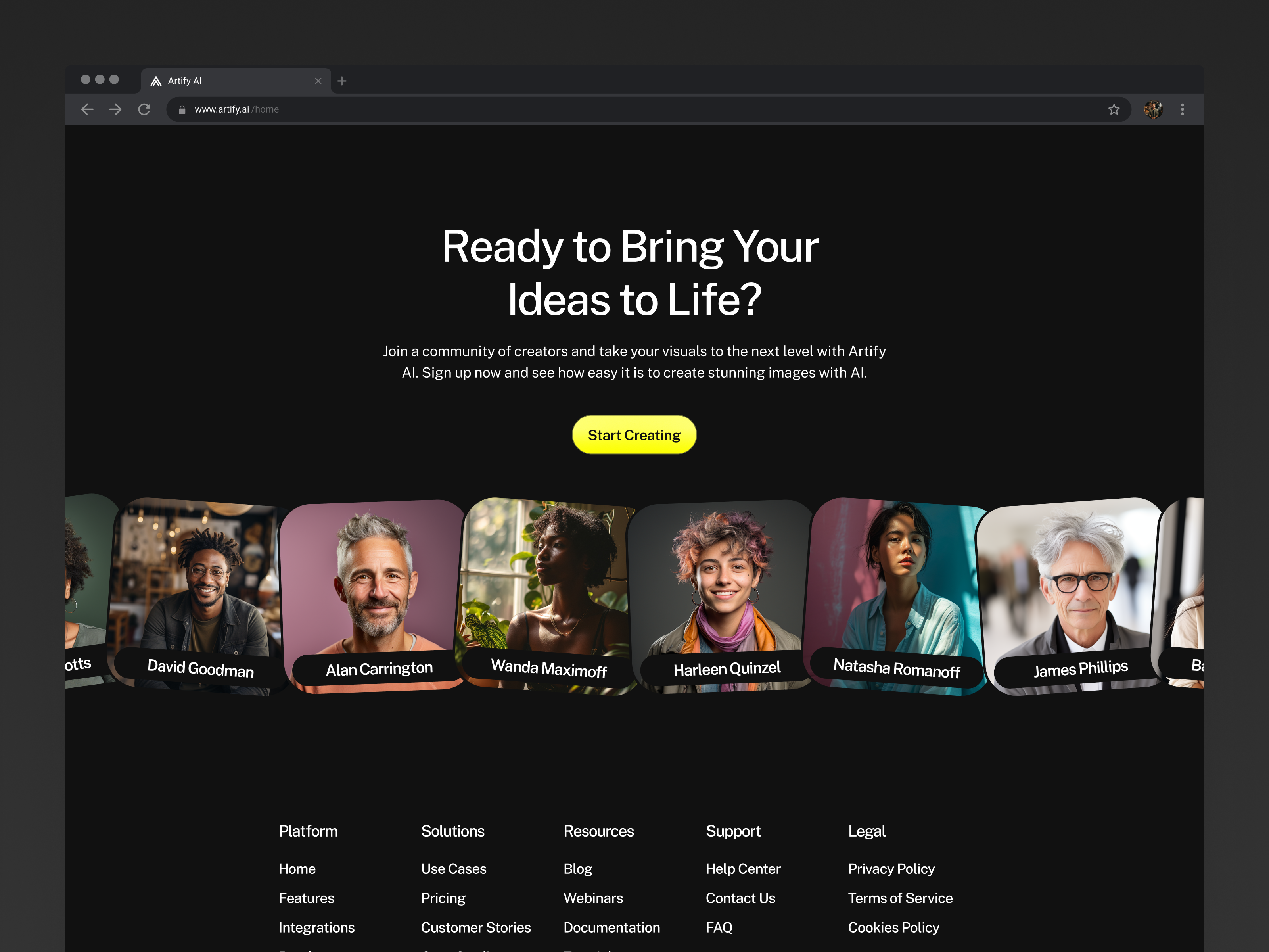 Artify AI - AI Generate Image Landing Page by Muhammad Dani Asyrofi for ...