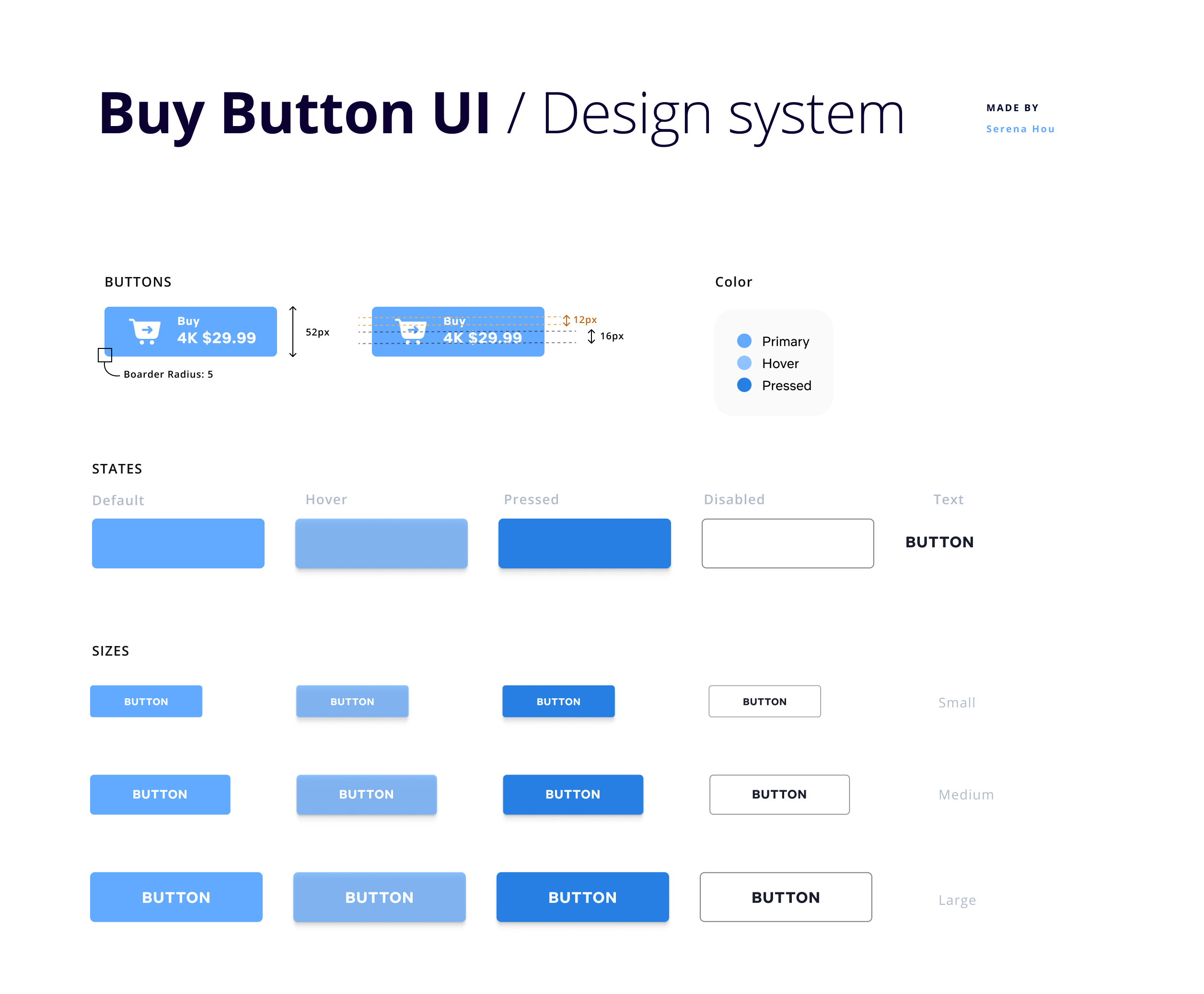 Button Design System by Serena on Dribbble