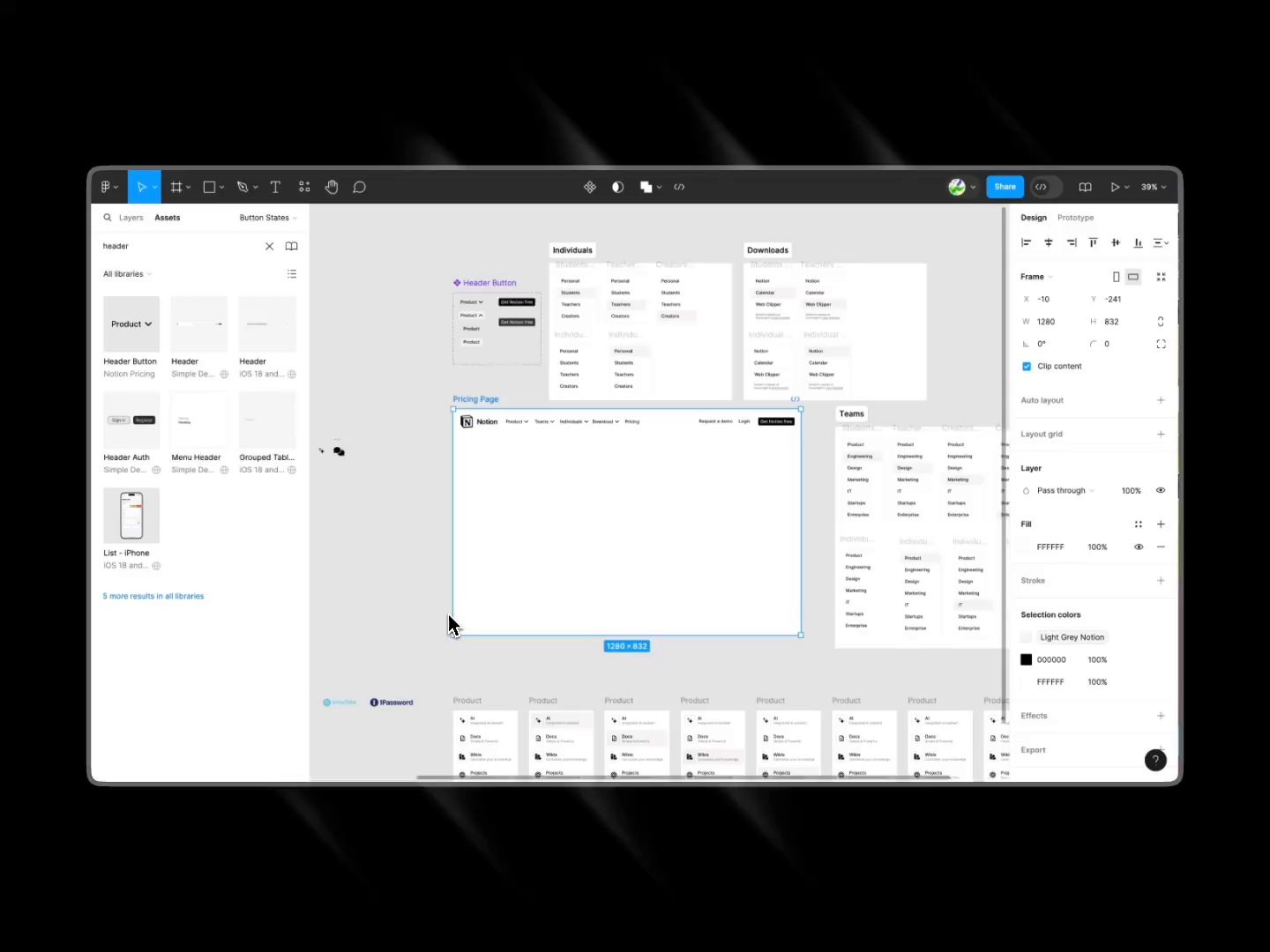 Notion Style Header in Figma. Expanded Menu Design by Salman Mustafa on ...