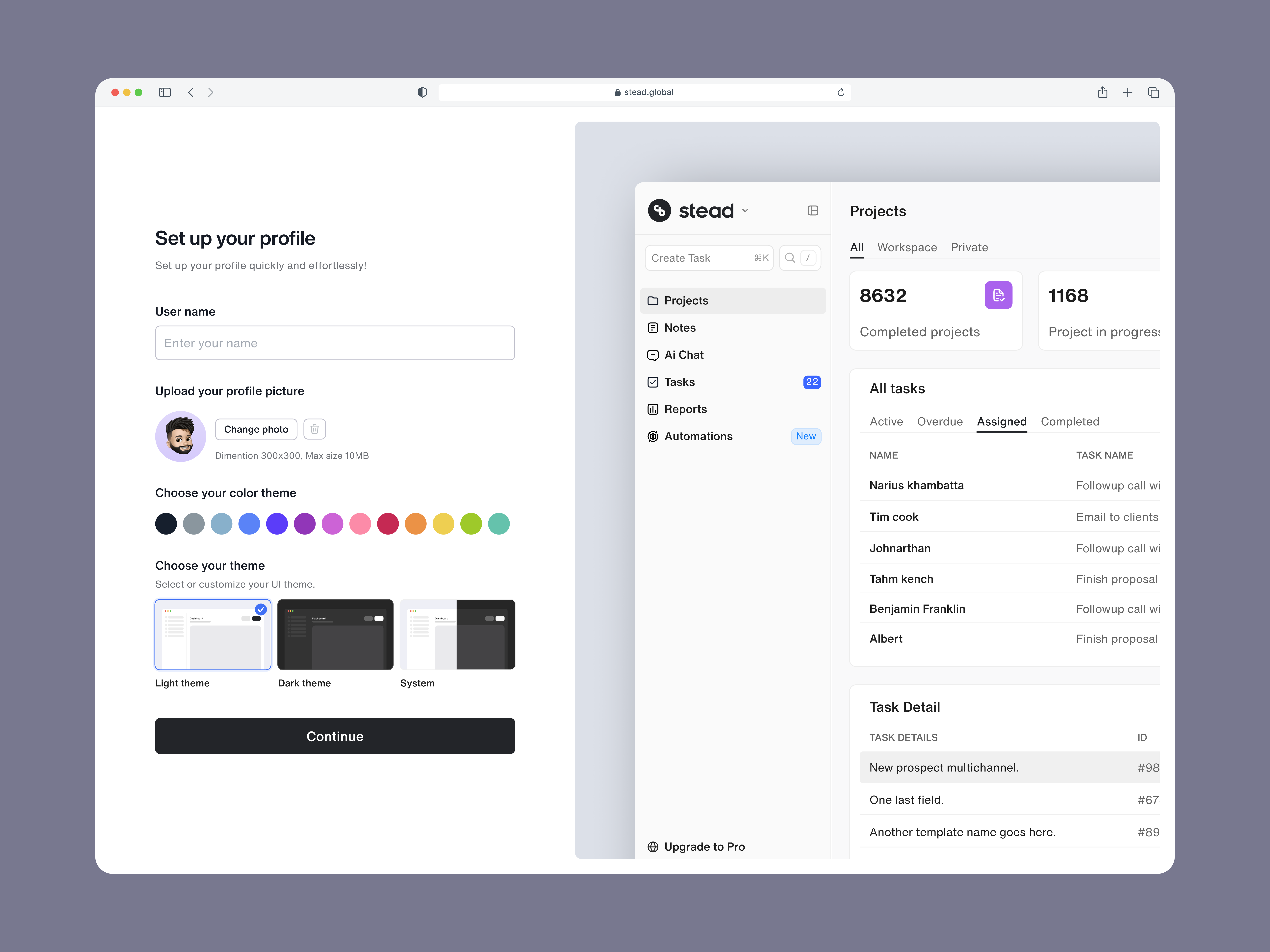Onboarding Screens - Profile Setup by Mohammed Fazil for Stead on Dribbble