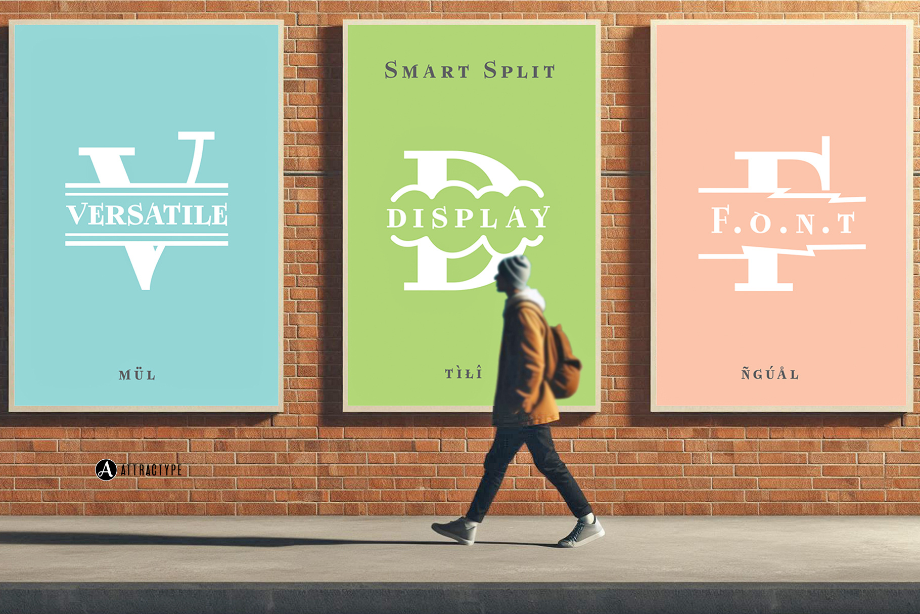 Smart Split - Serif Display Font with Split styles by Attractype Studio ...