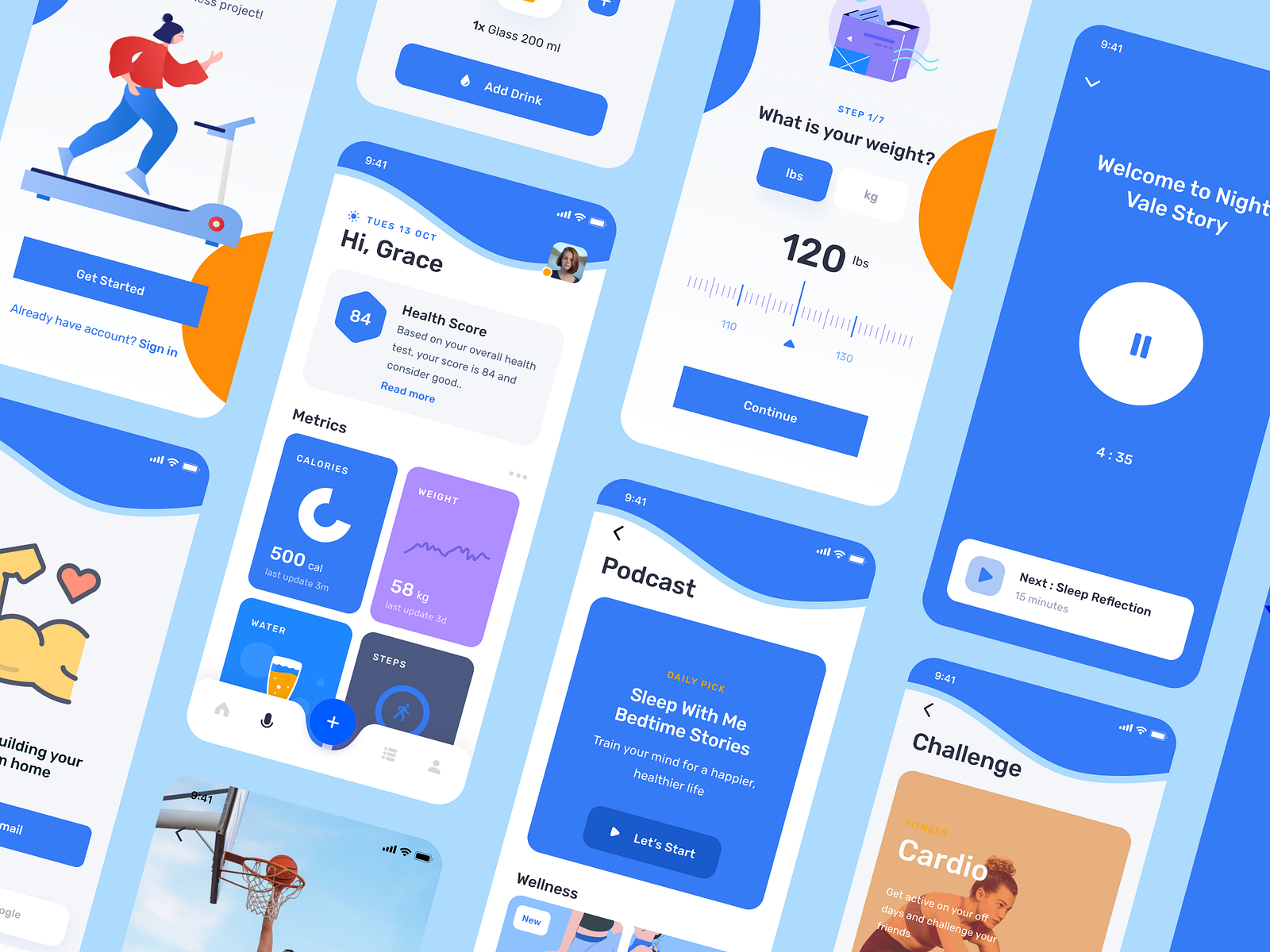 Fitness Mobile App design | iOS Android ui ux designer by Talha Shani ...