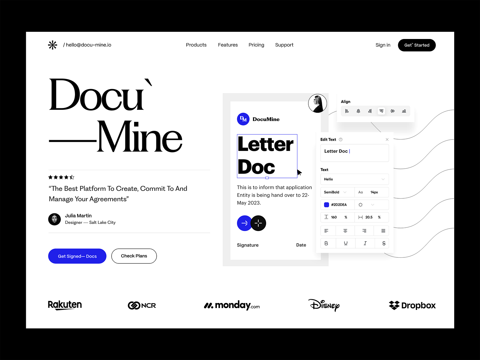 Docu Sign - Landing Page by Dstudio for Dstudio Agency on Dribbble