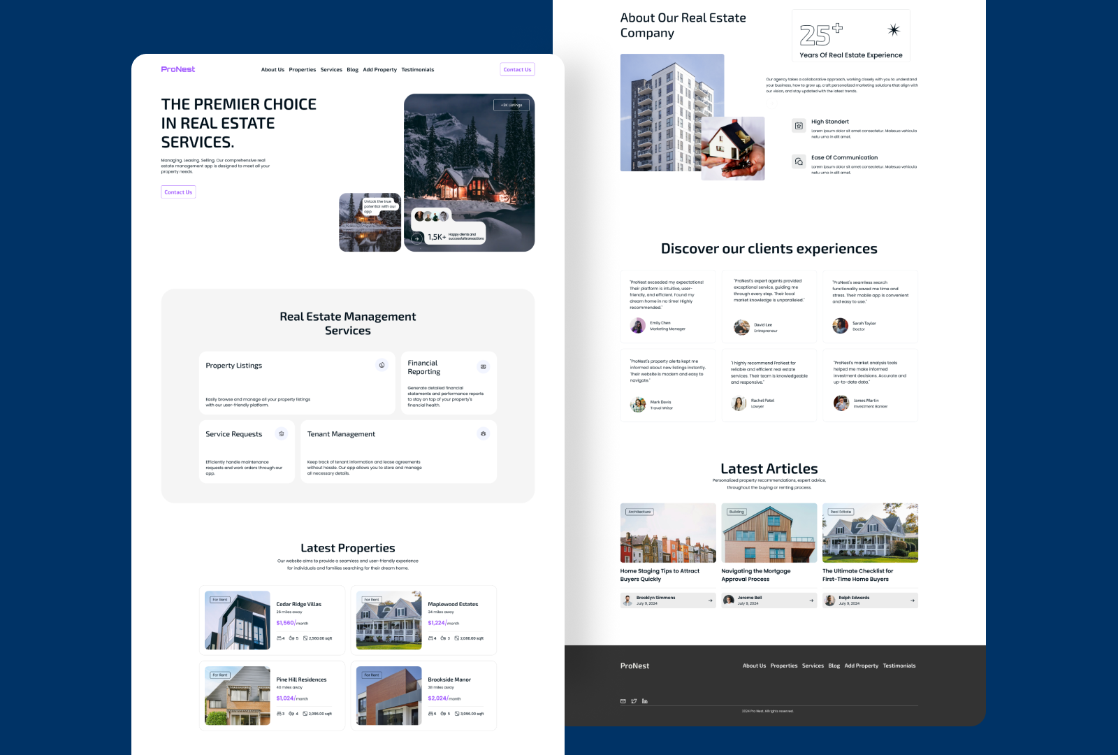 Real Estate Website Template Free by Saad Uzair on Dribbble