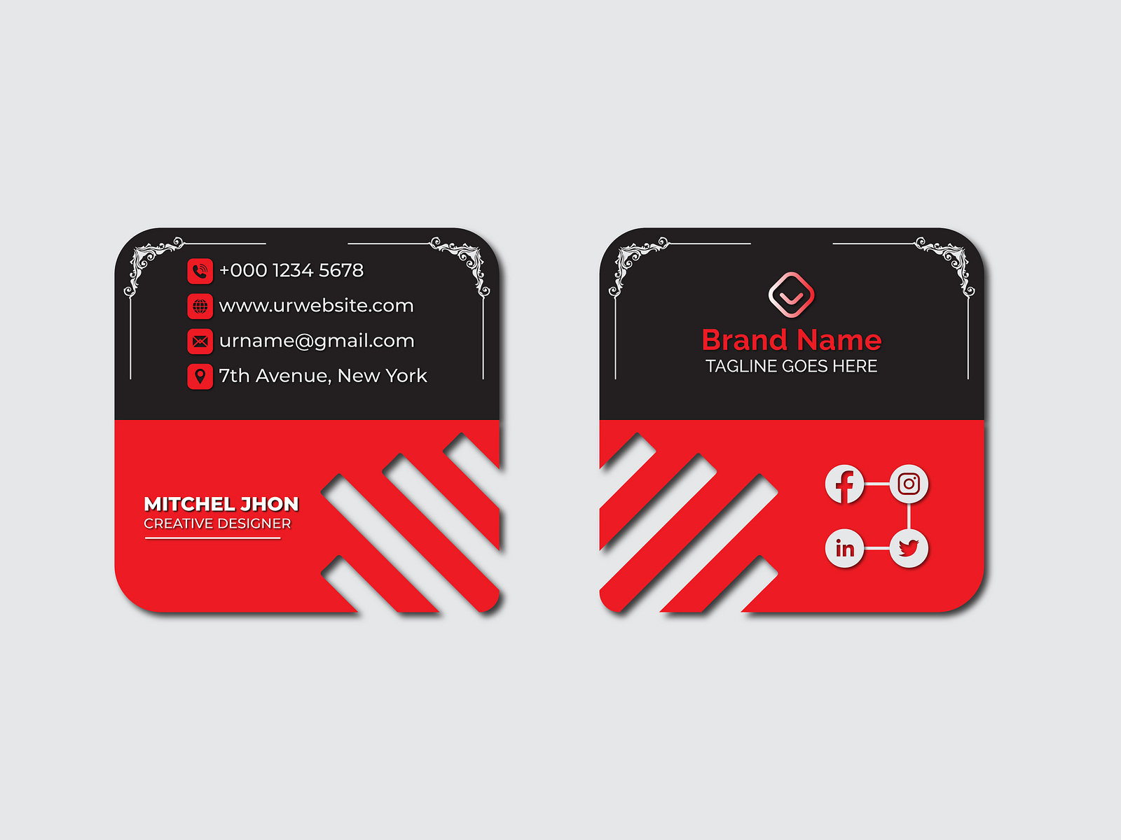 Creative Die-Cut Business Card Design by Rakib Ali on Dribbble
