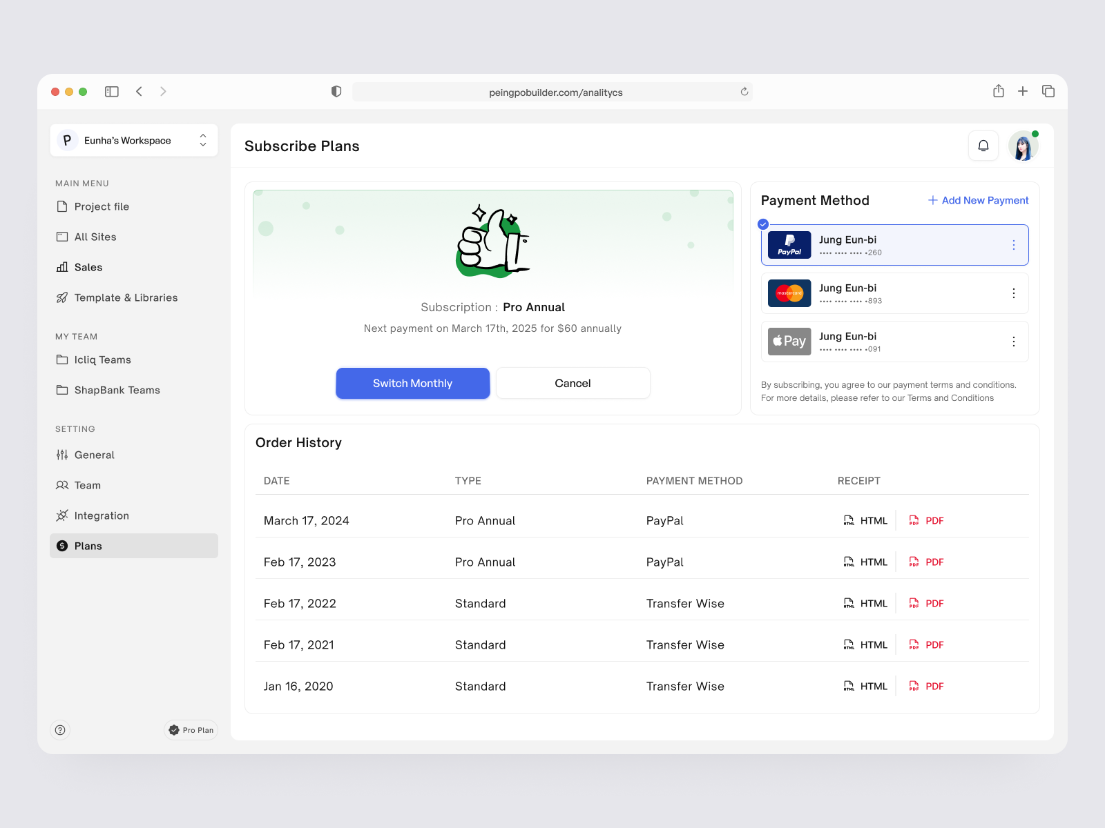 Subscribe Plan - Website Builder by Faris🤘 on Dribbble