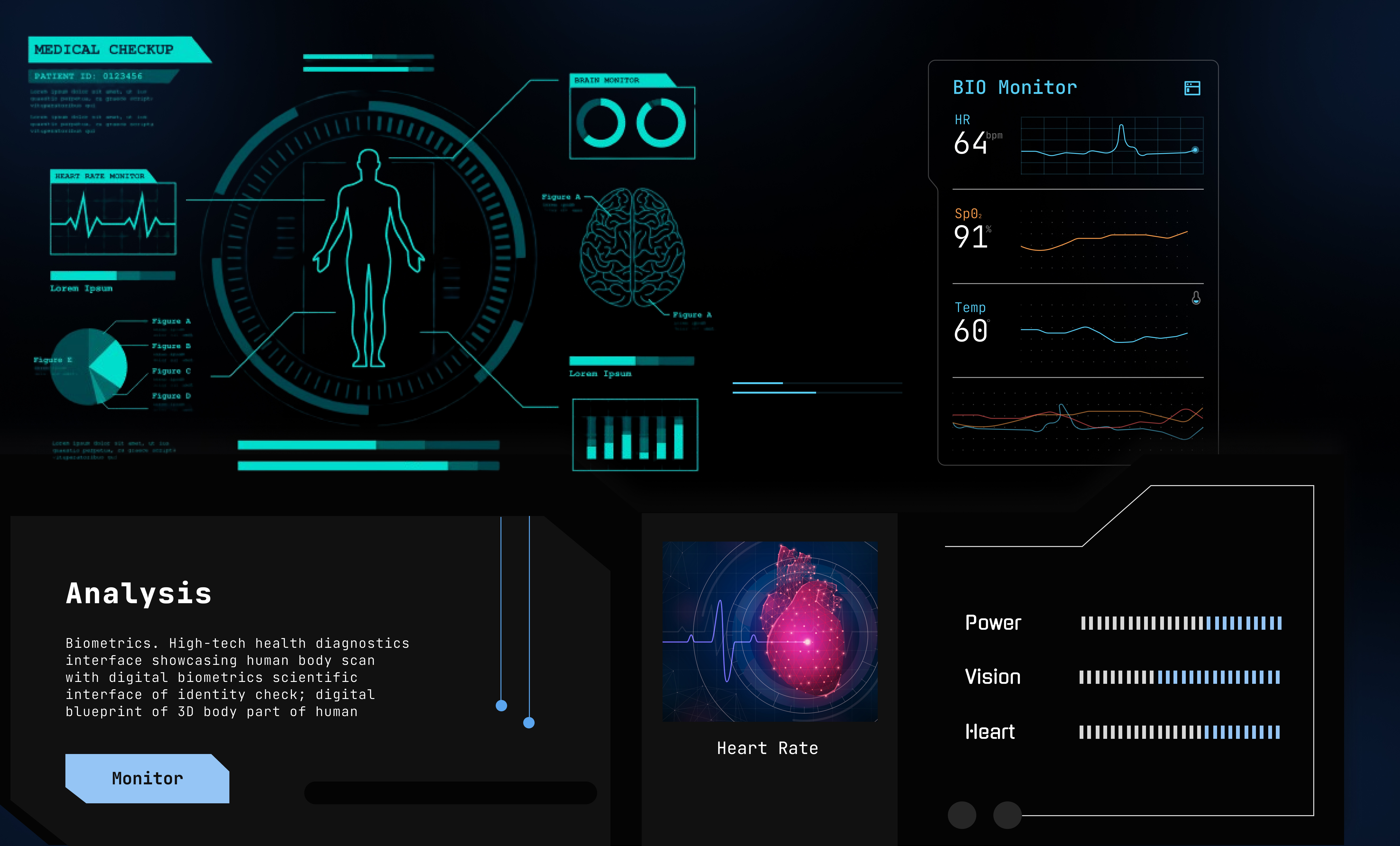 Human Body UI infographic Hud Design by Vikas Saini on Dribbble