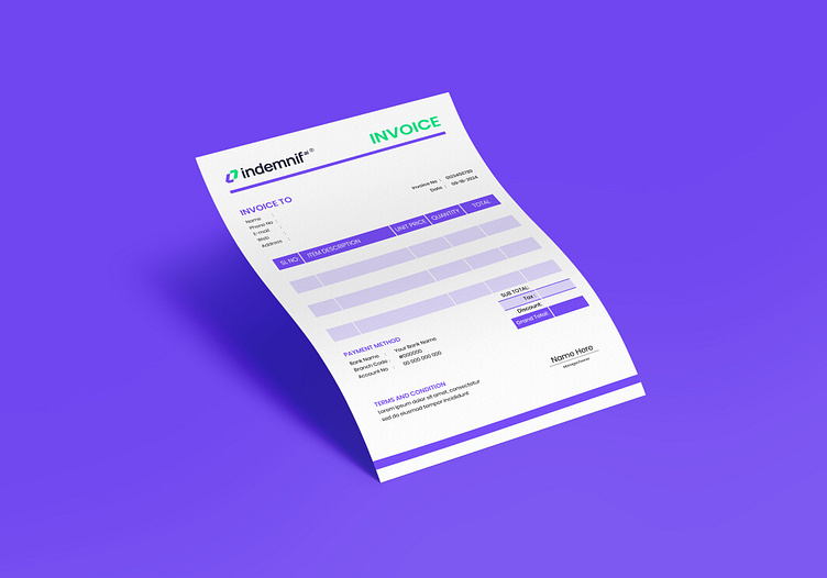 Invoice Design by Rubel Hossain on Dribbble
