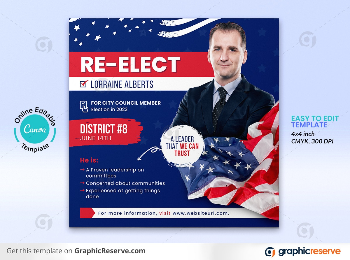 Political Flyer for Facebook and Instagram Template by Graphic Reserve ...