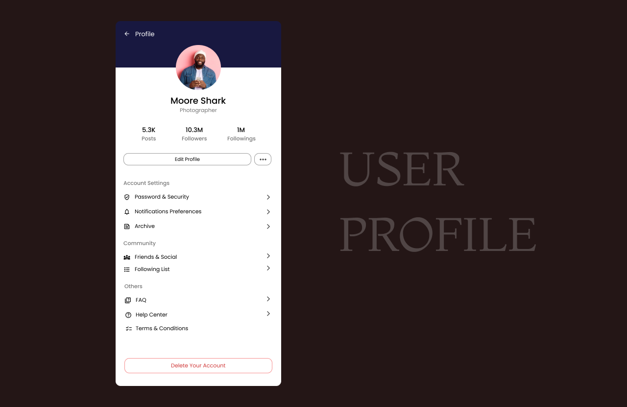 User Profile Page - UX Design by Ragu K on Dribbble