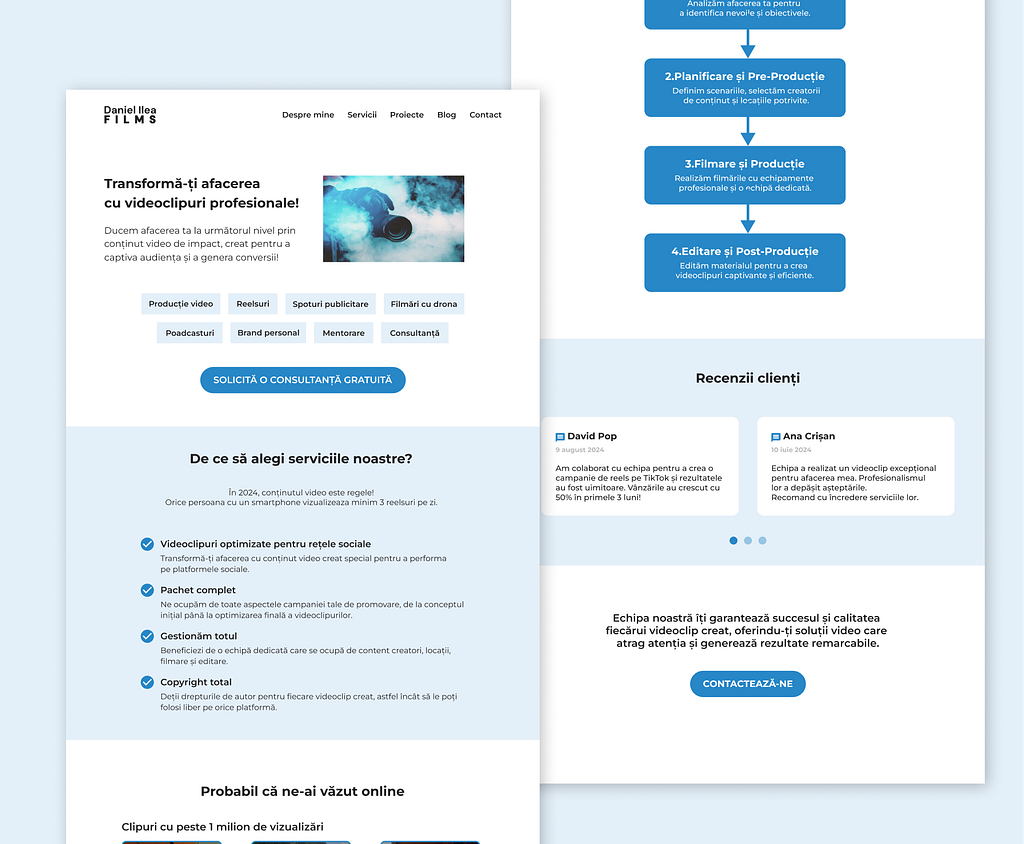Video landing page - UI Design by Adriana Ch on Dribbble