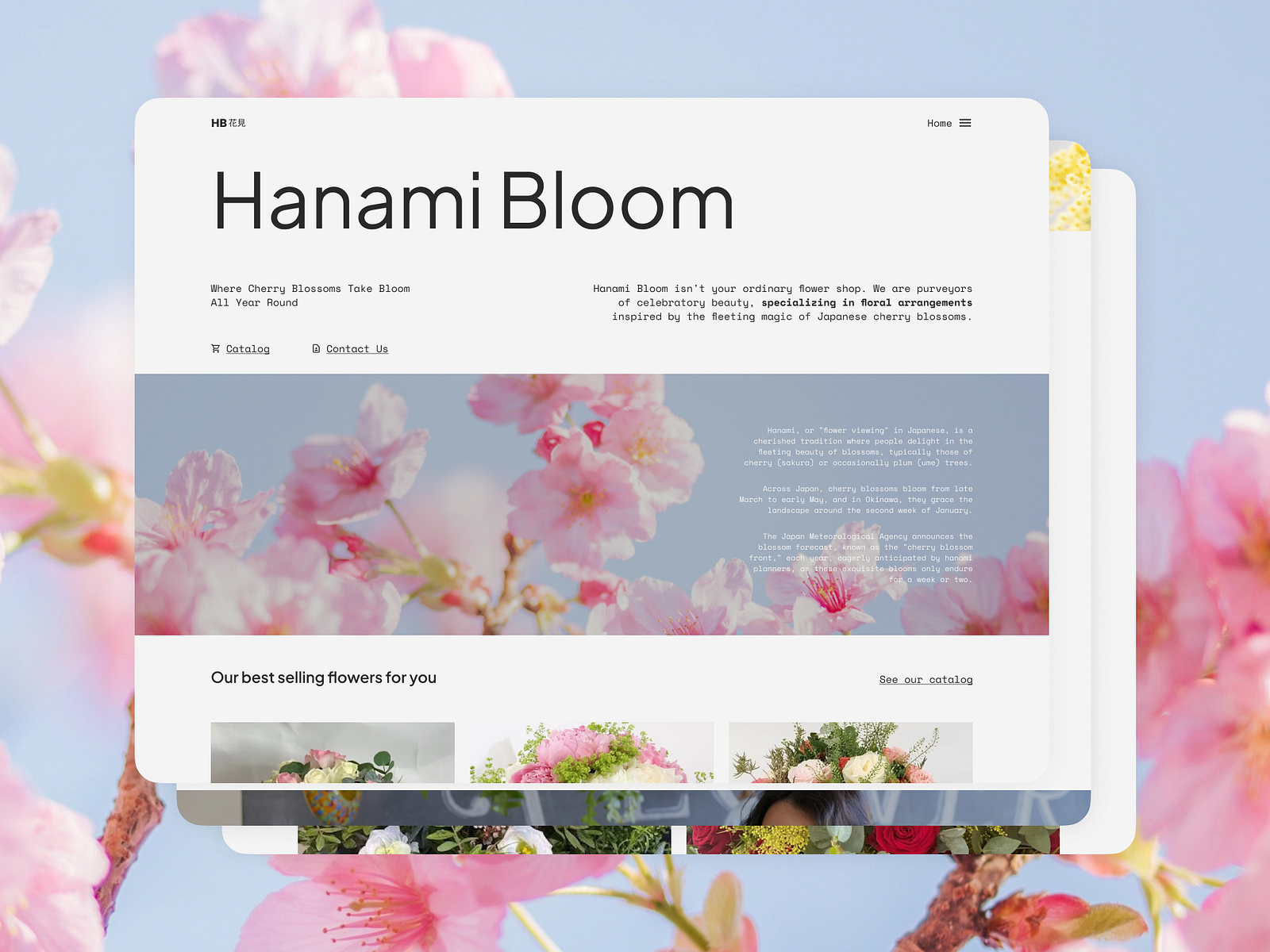Hanami Bloom - Flower Shop Website by Rayyan Eka Putra on Dribbble