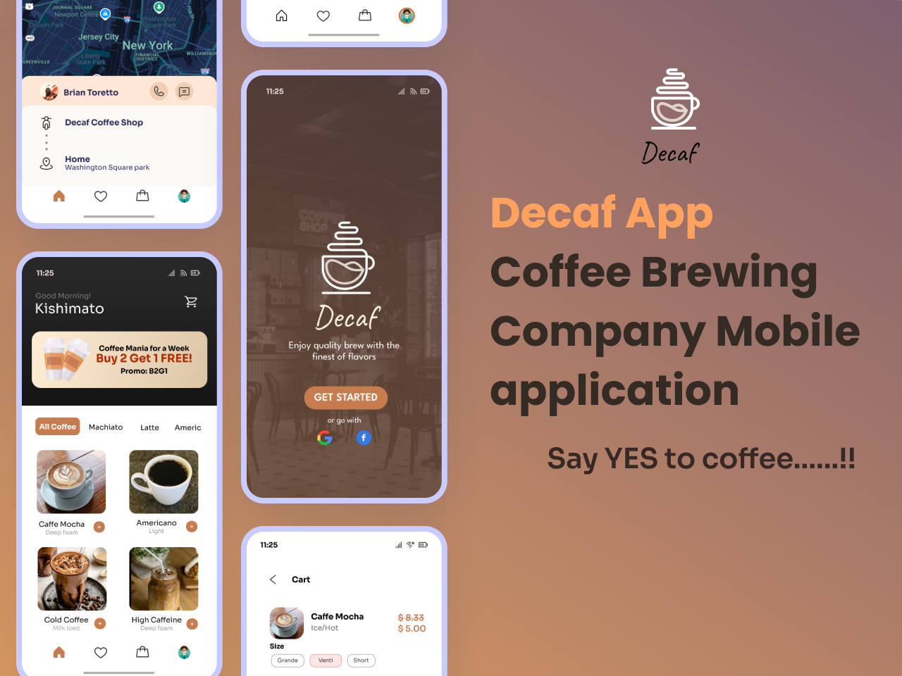 Decaf Mobile Application by Harshavardhan B on Dribbble
