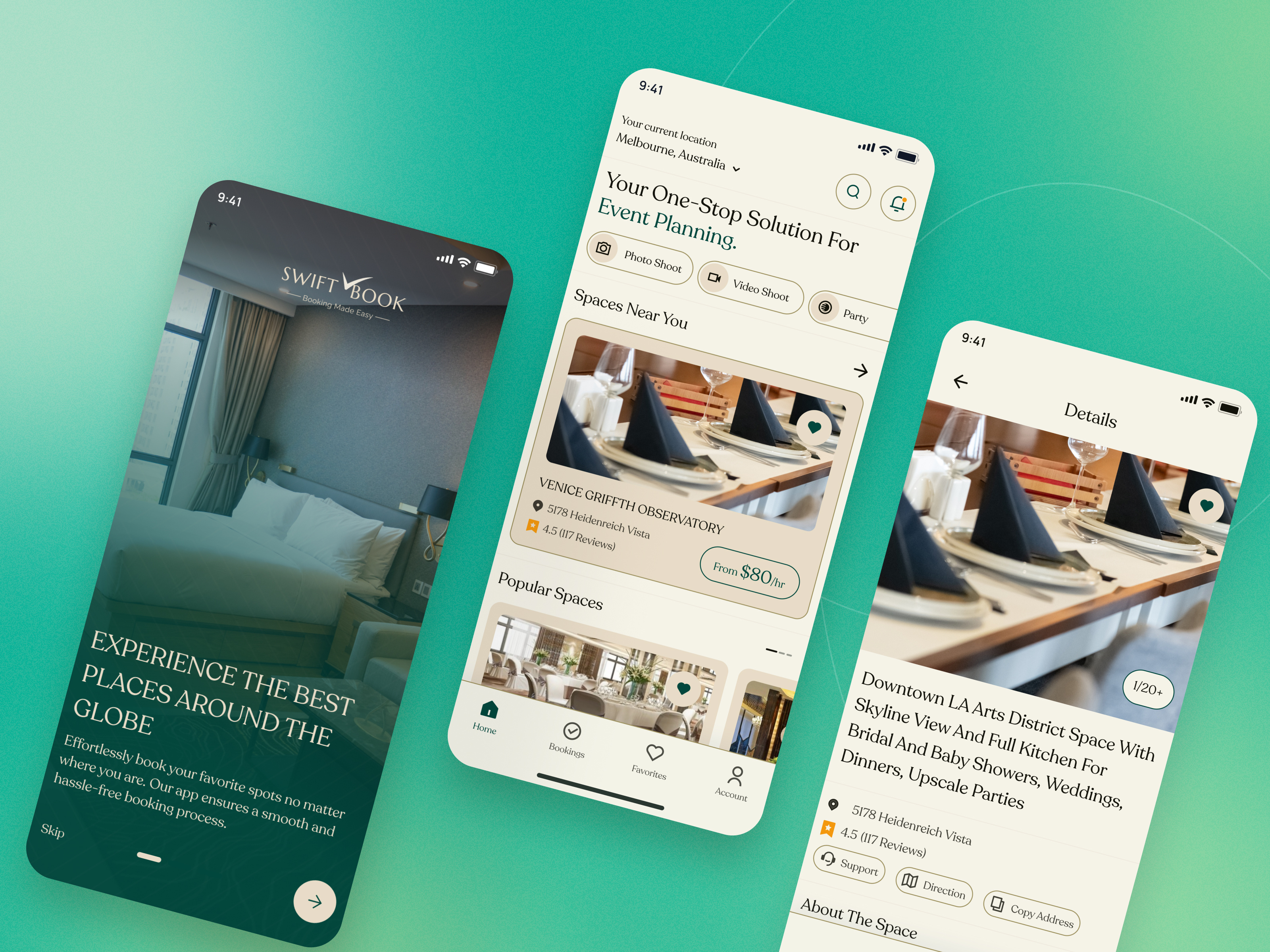 Effortless Event Space Booking Mobile App Design | SwiftBook by FocoTik UI UX for FocoTik UI/UX ...