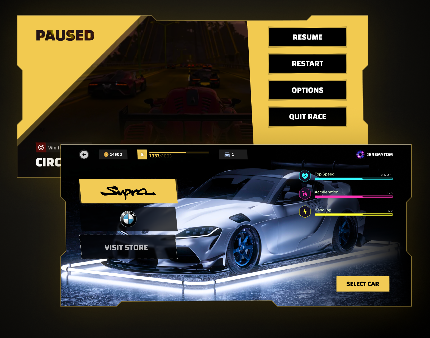 Car Racing Game || UI Design by Stephen Jeremiah on Dribbble