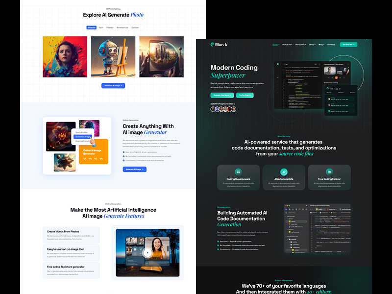 🌟 Munai Ai Writer And Copywriting React Nextjs Template By Themesflat