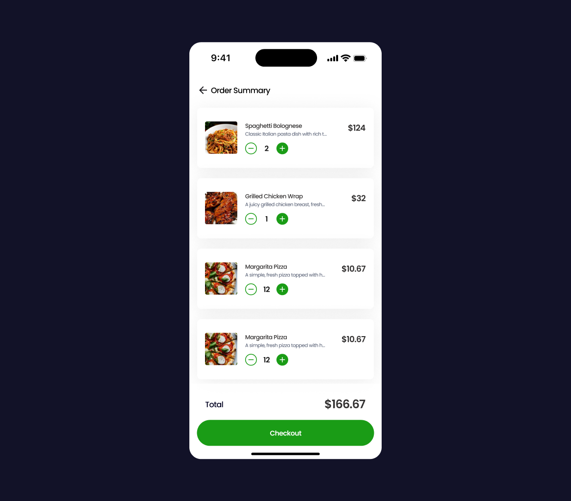 Food Ordering UI by Michael Kaine on Dribbble