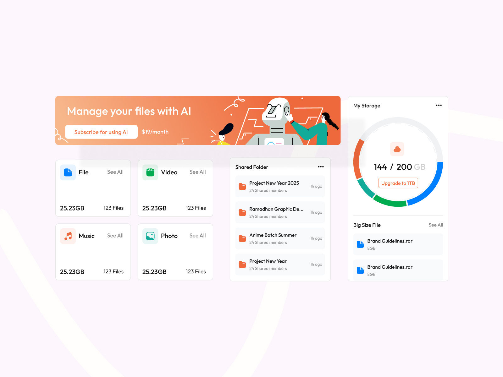 Folderize - Dashboard Management File & Folder by Mochammad Naufal 🦅 ...