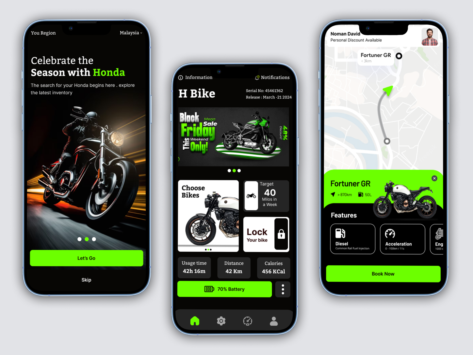 H Bike 🏍 - Electric Motor Bike Mobile App by Jarviz Lab || UI/UX Design ...