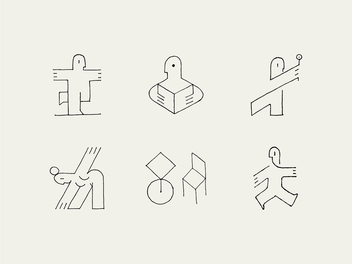 Collection of Line Art Minimalist Illustrations by Artur Zherdetskii on ...