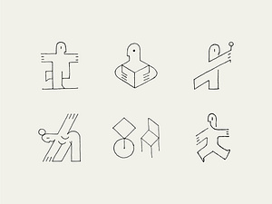 Collection of Line Art Minimalist Illustrations by Artur Zherdetskii on ...