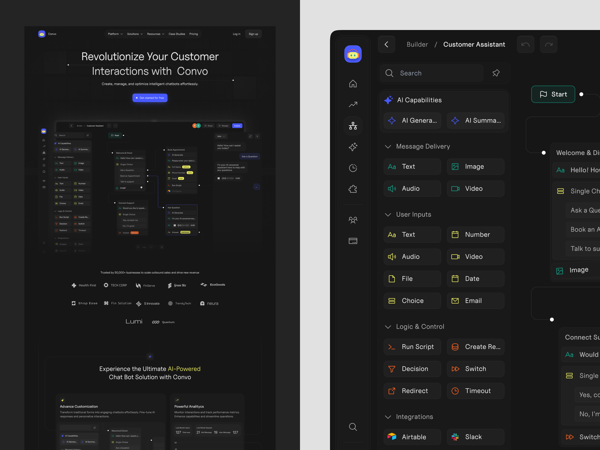 Convo - Chatbot AI Builder Landing Page by Latifa for Kretya Studio on ...