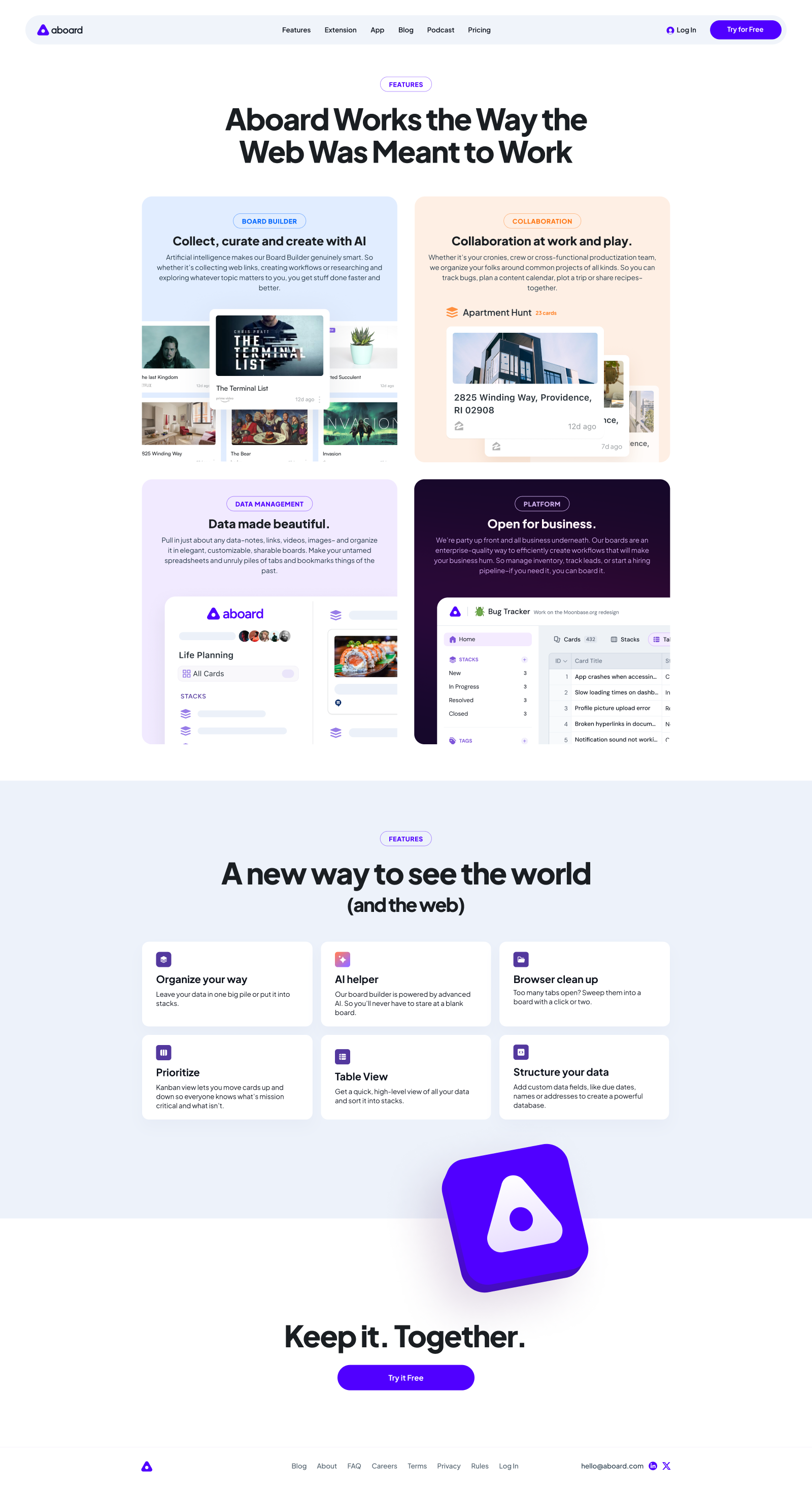 Aboard Features by Ted Kulakevich on Dribbble