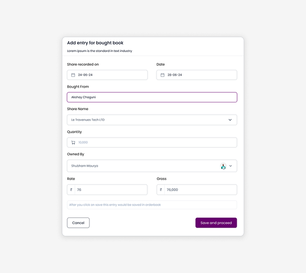 Share Entry Form Design by Divyanshu Tomar on Dribbble