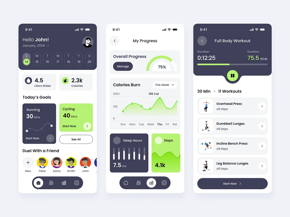 Mobile Health App UI designs, themes, templates and downloadable ...