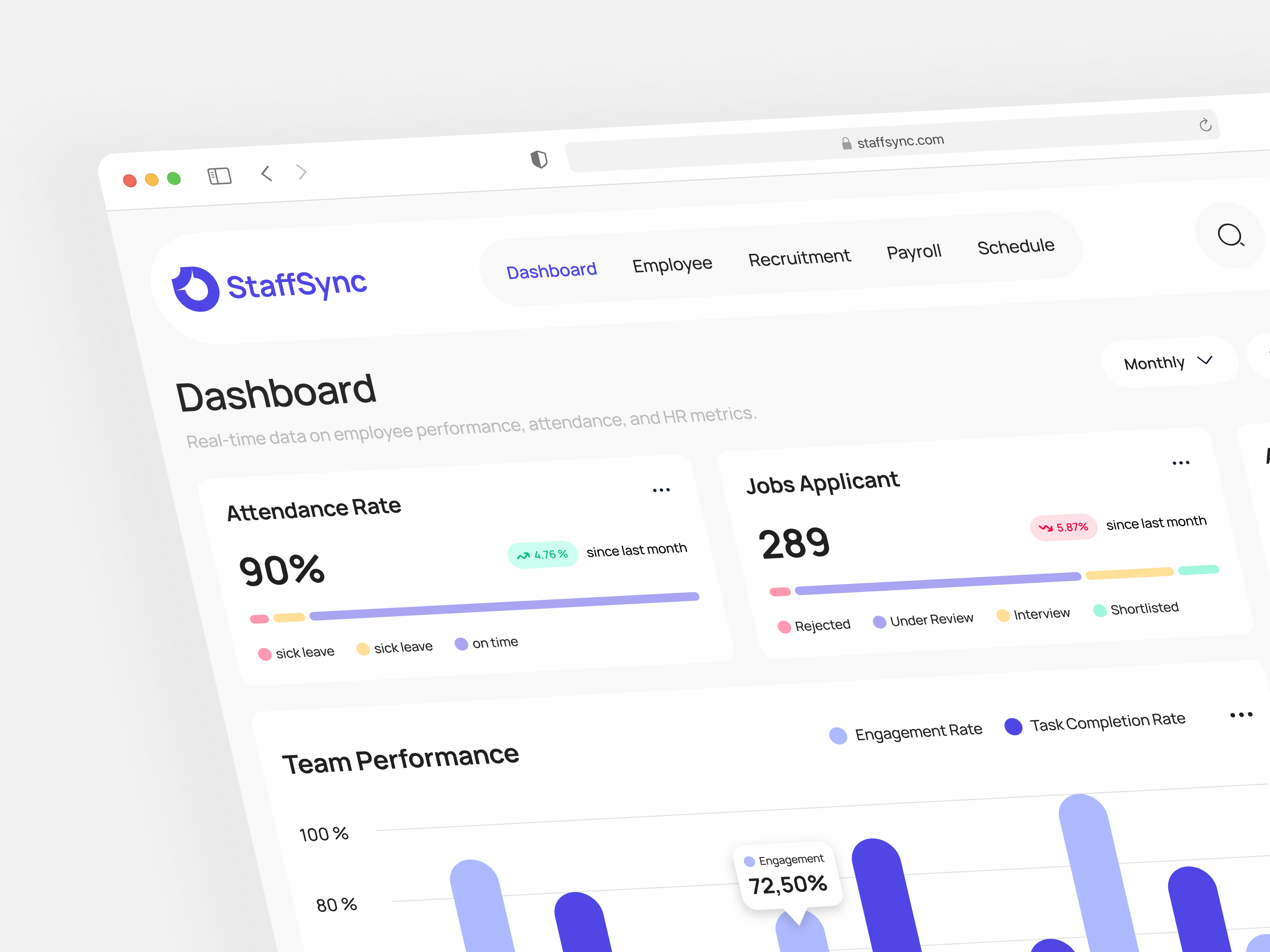 StaffSync - Human Resources Dashboard by Akhmad Maariz for dpopstudio on Dribbble