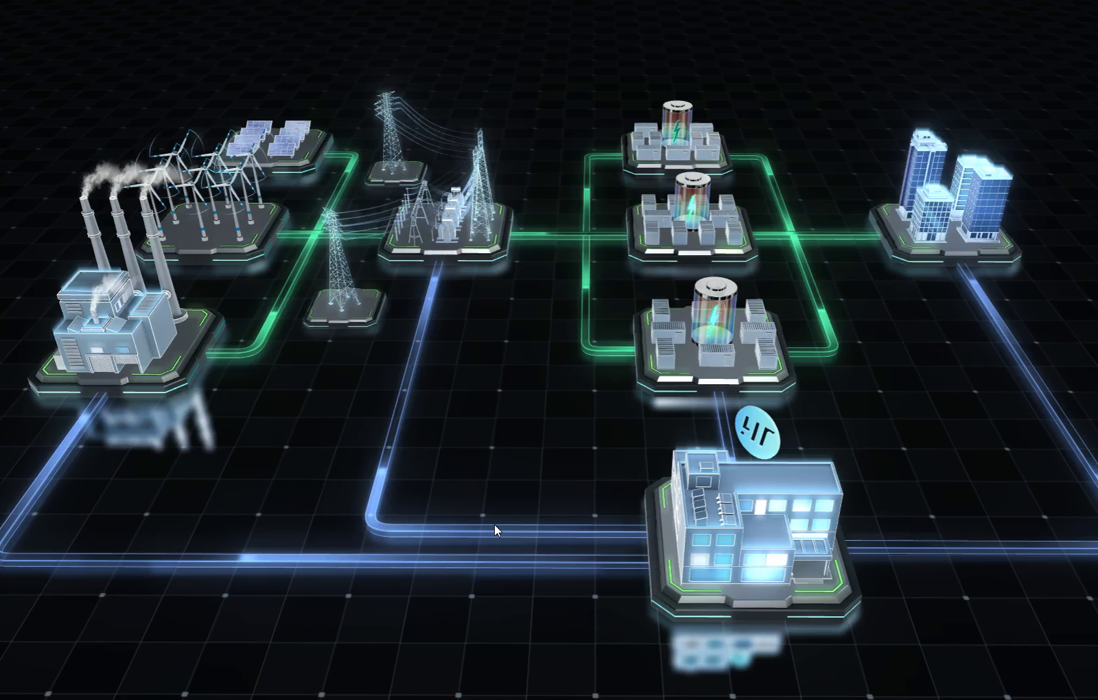 Power Grid 3D Visualization by hightopo on Dribbble