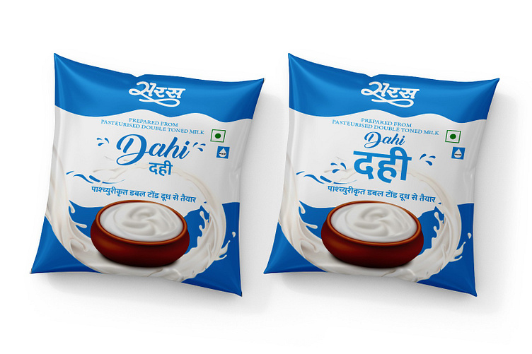 400g Saras Dahi Pouch Design by eCare Packaging on Dribbble