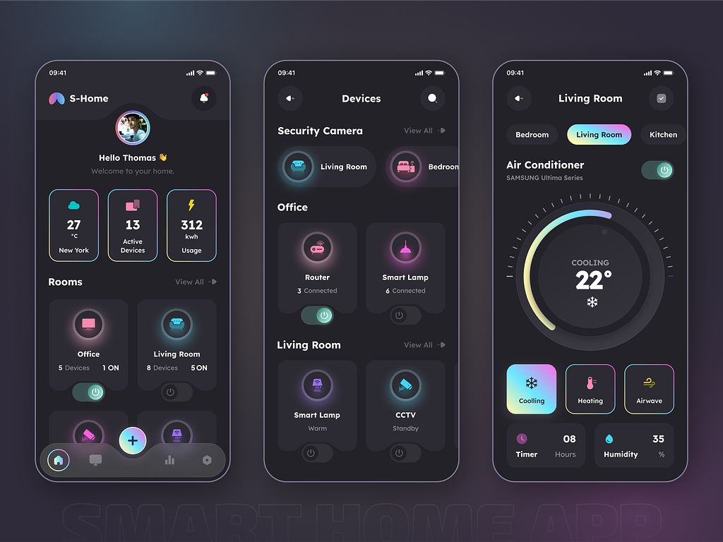 IoT Smart Home Security App UI UX Design by CMARIX on Dribbble