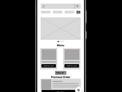 Wireframe / low-fi prototype for Food restaurant app by Basim Rana on ...