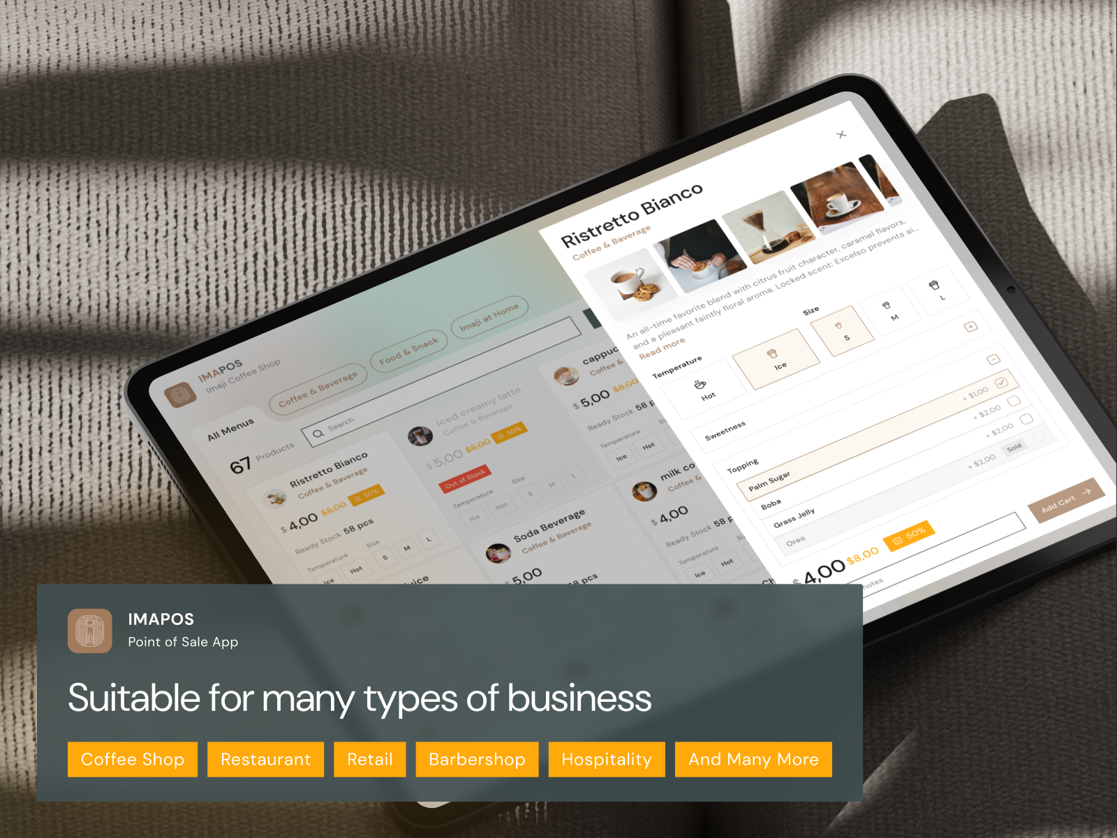 Imapos - Point of Sale (POS) App UI Kit by Arsakami on Dribbble