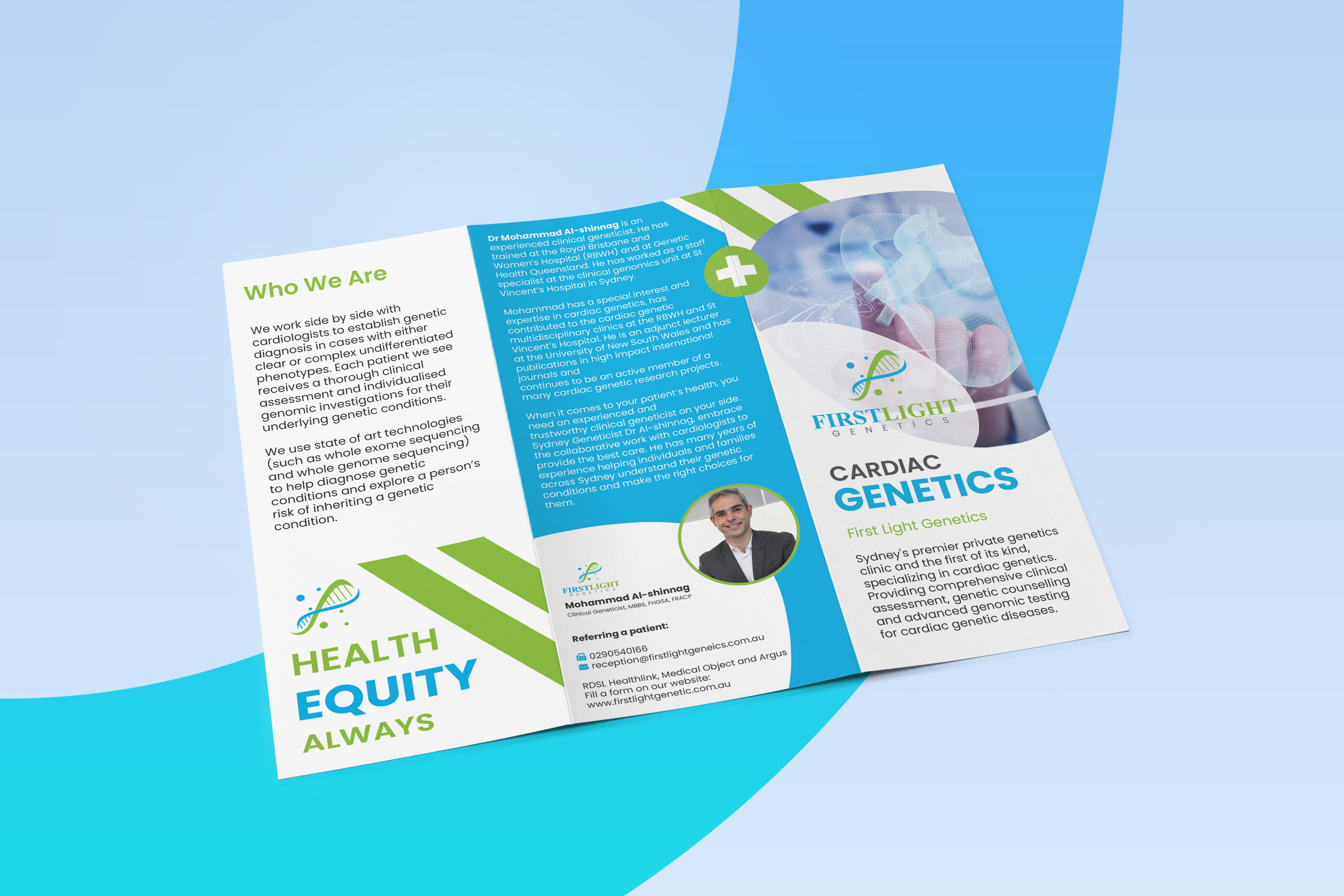 Trifold Brochure Design for Australian Cardiac Genetics Company by ...