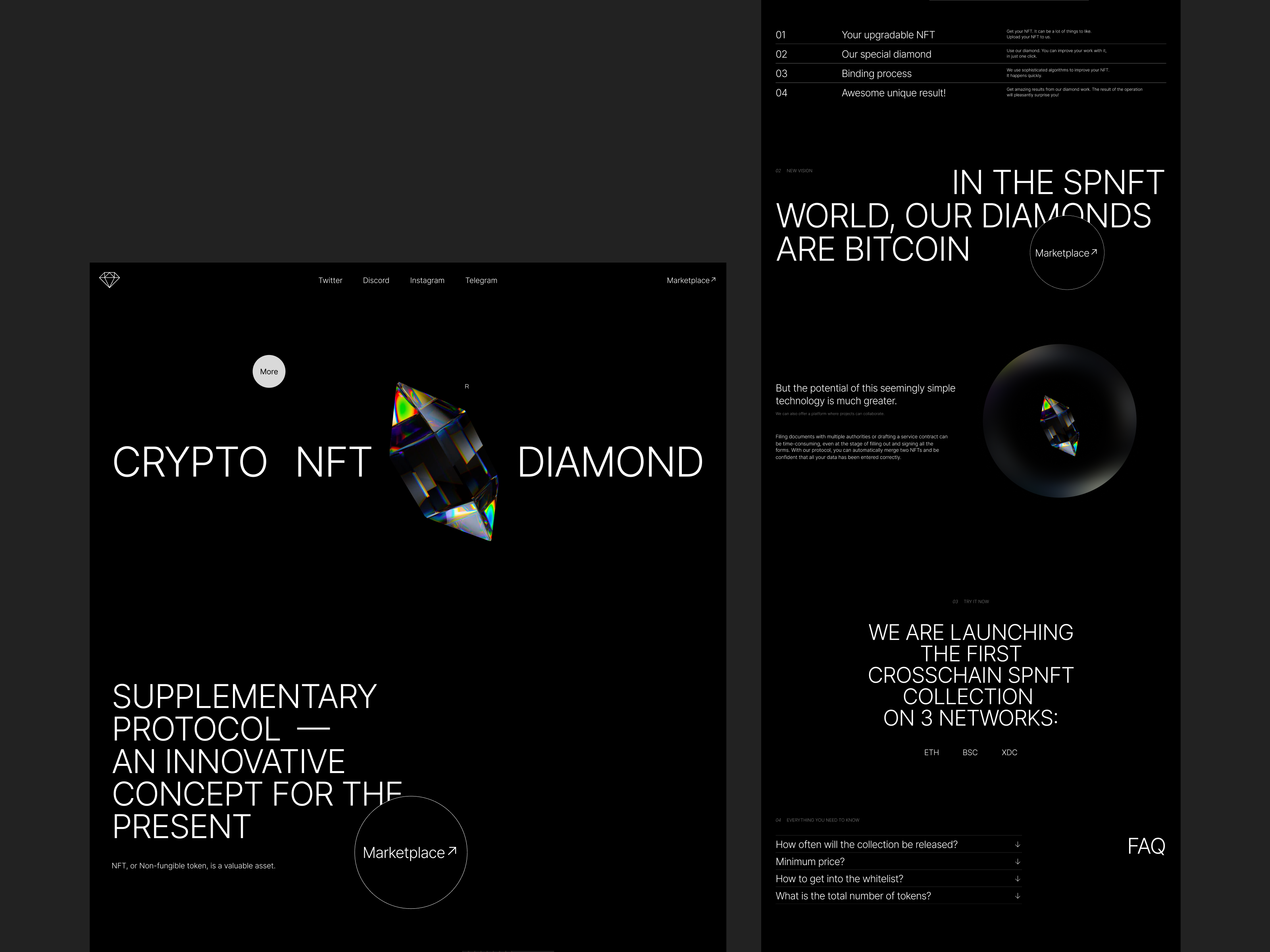 NFT Diamond Landing by Vladimir Palyanov on Dribbble