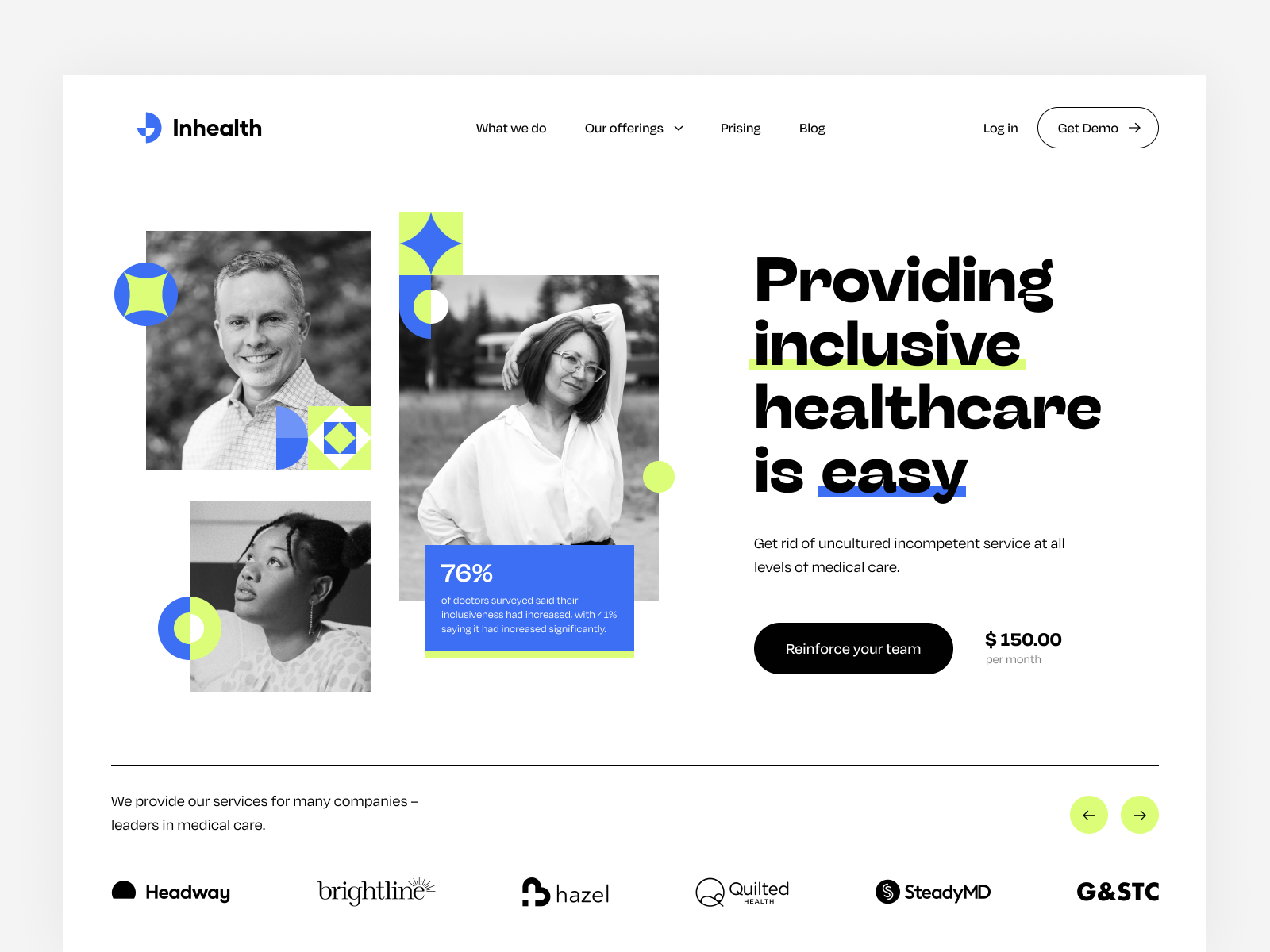 Healthcare Hero Page UI Concept by Linur for Eloqwnt on Dribbble