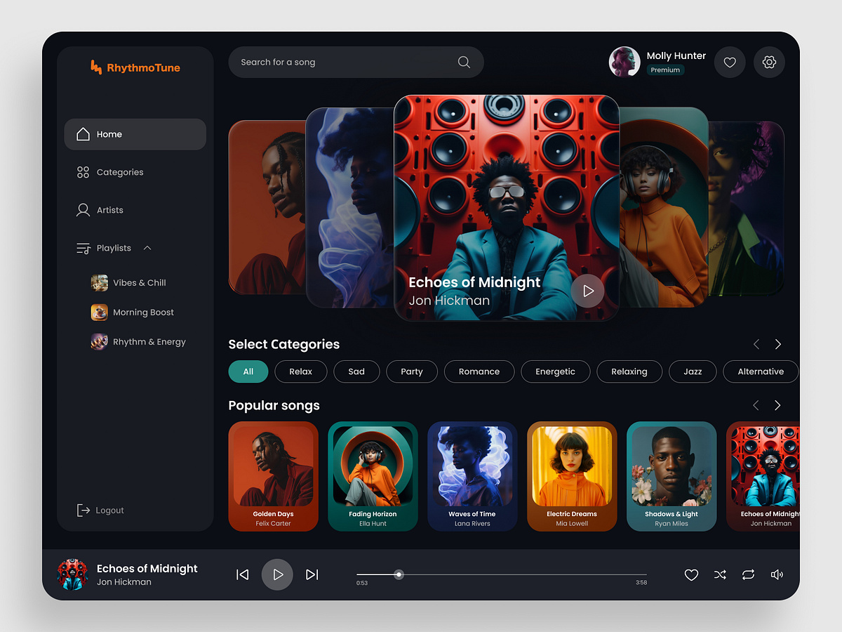 Music Player Platform by Bato on Dribbble