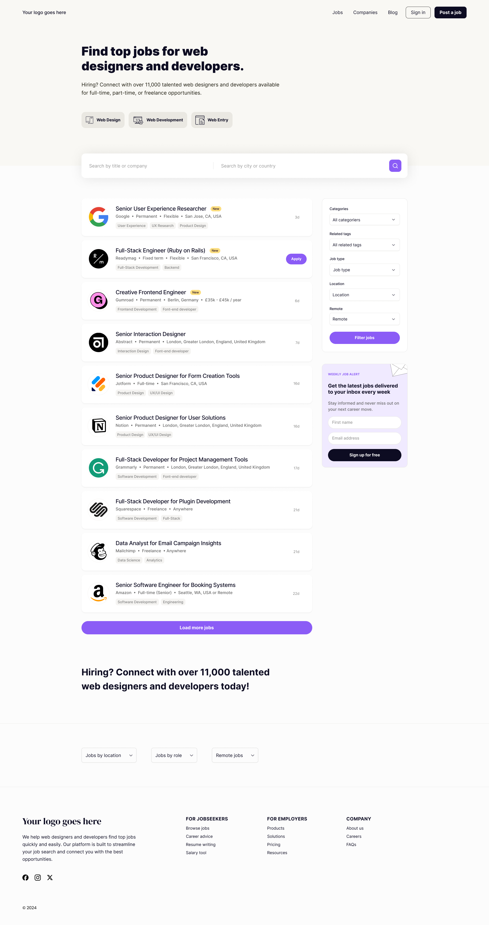 Jobboard theme for Jobboardly by Sindre Olsson on Dribbble