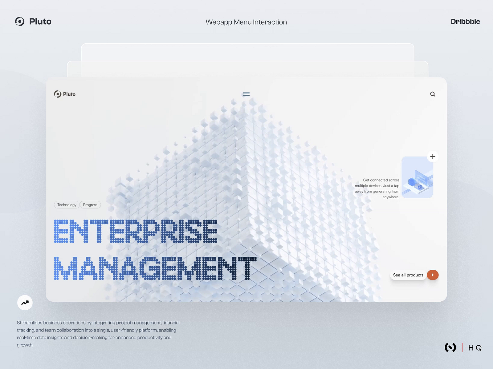 AI Webapp Navigation Interaction by Nishant Thakur for HQ on Dribbble