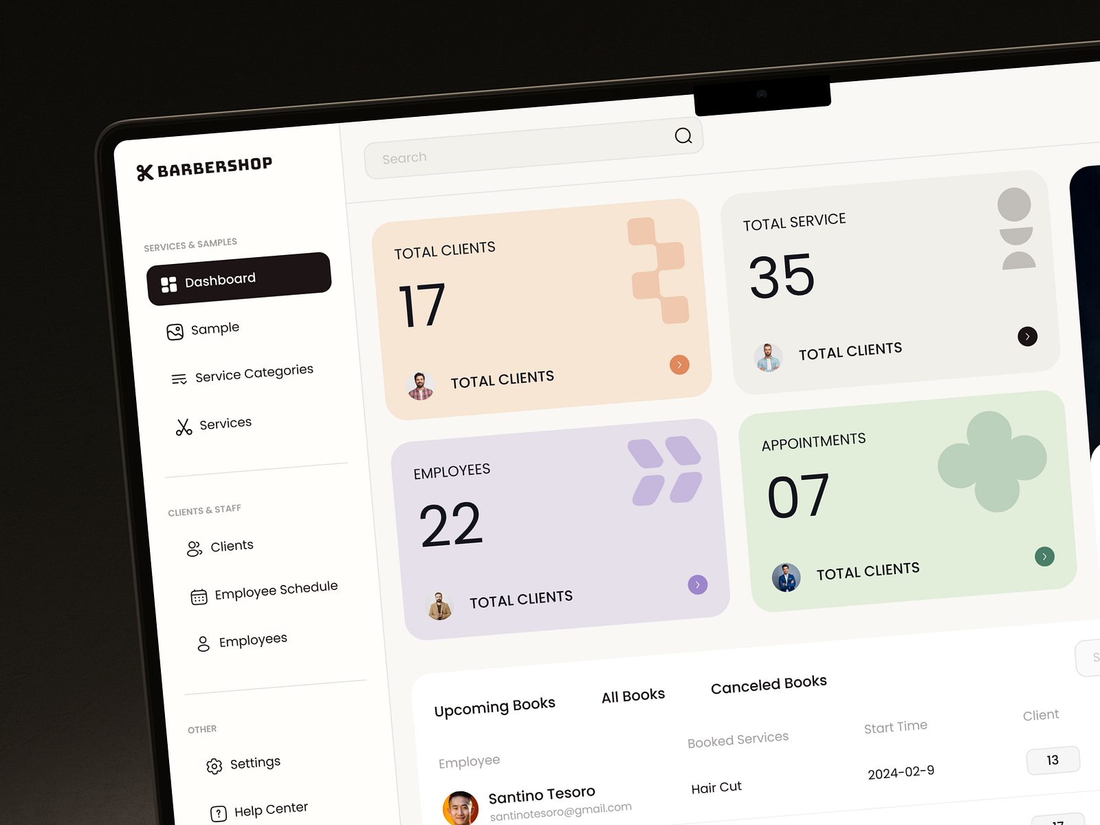 Salon Management Dashboard by Sheikh Rasel on Dribbble