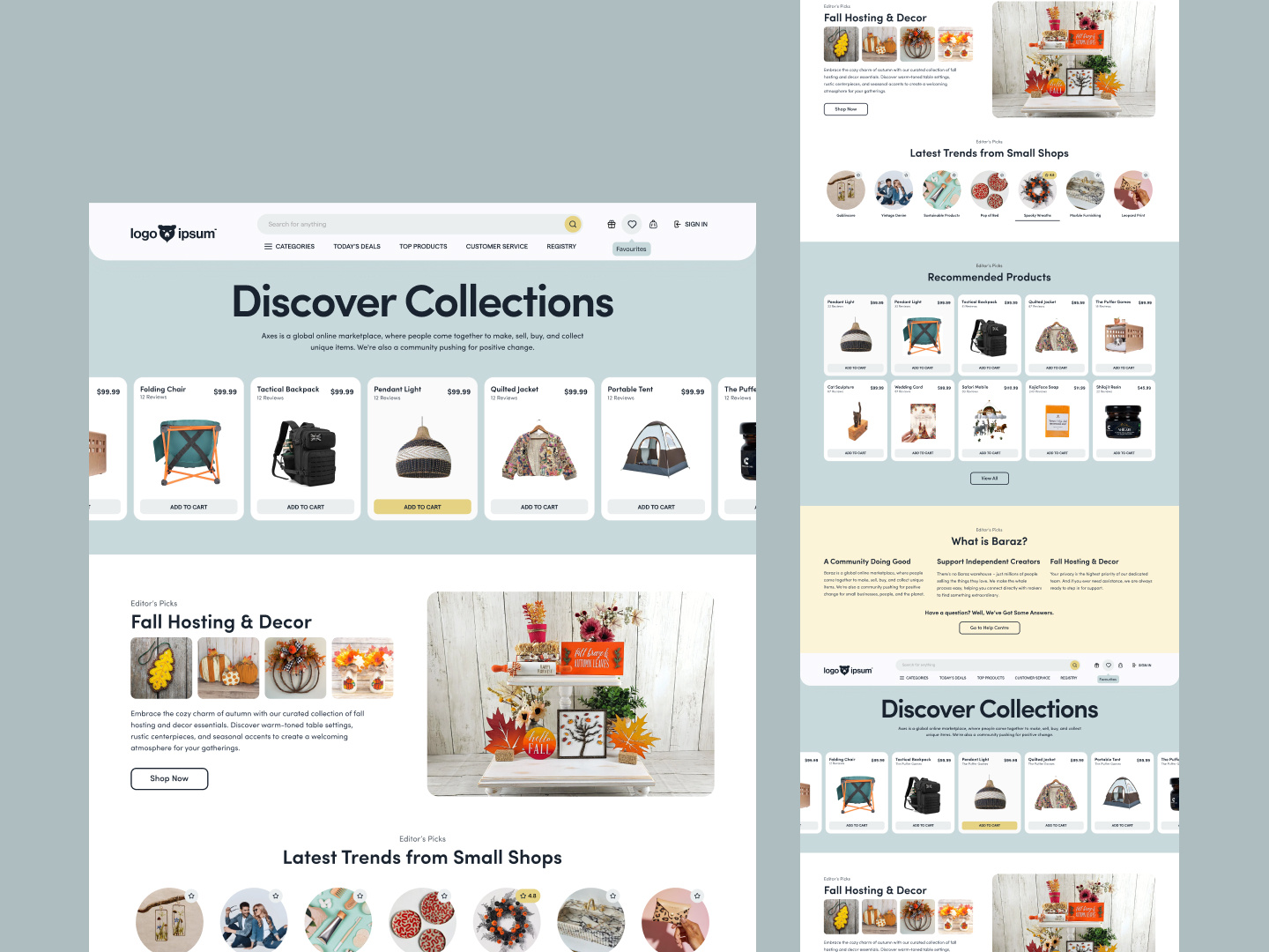 e-Commerce Online Marketplace Website Design by Akil Ashraful on Dribbble