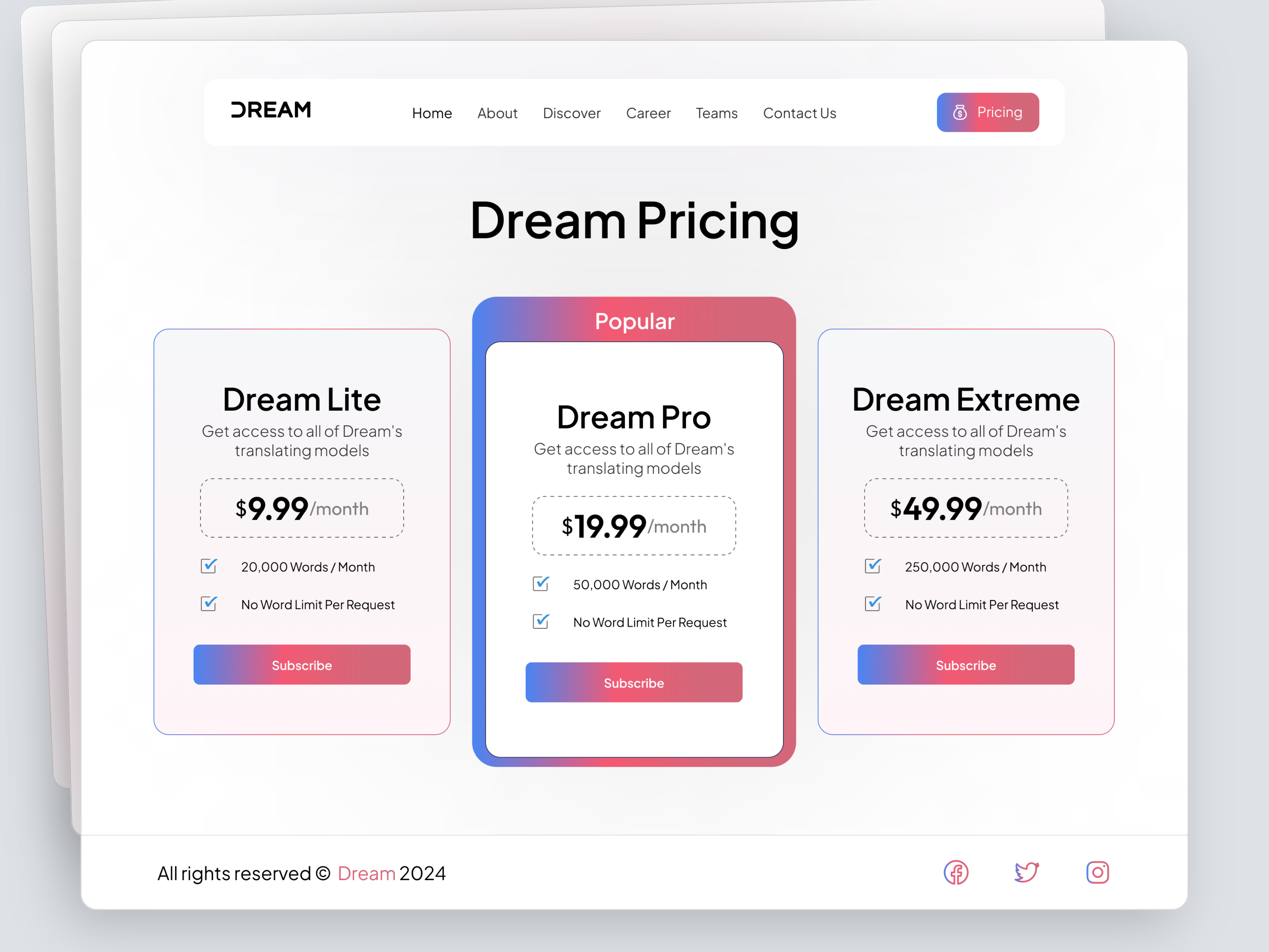 Pricing Page UI Design designs, themes, templates and downloadable ...