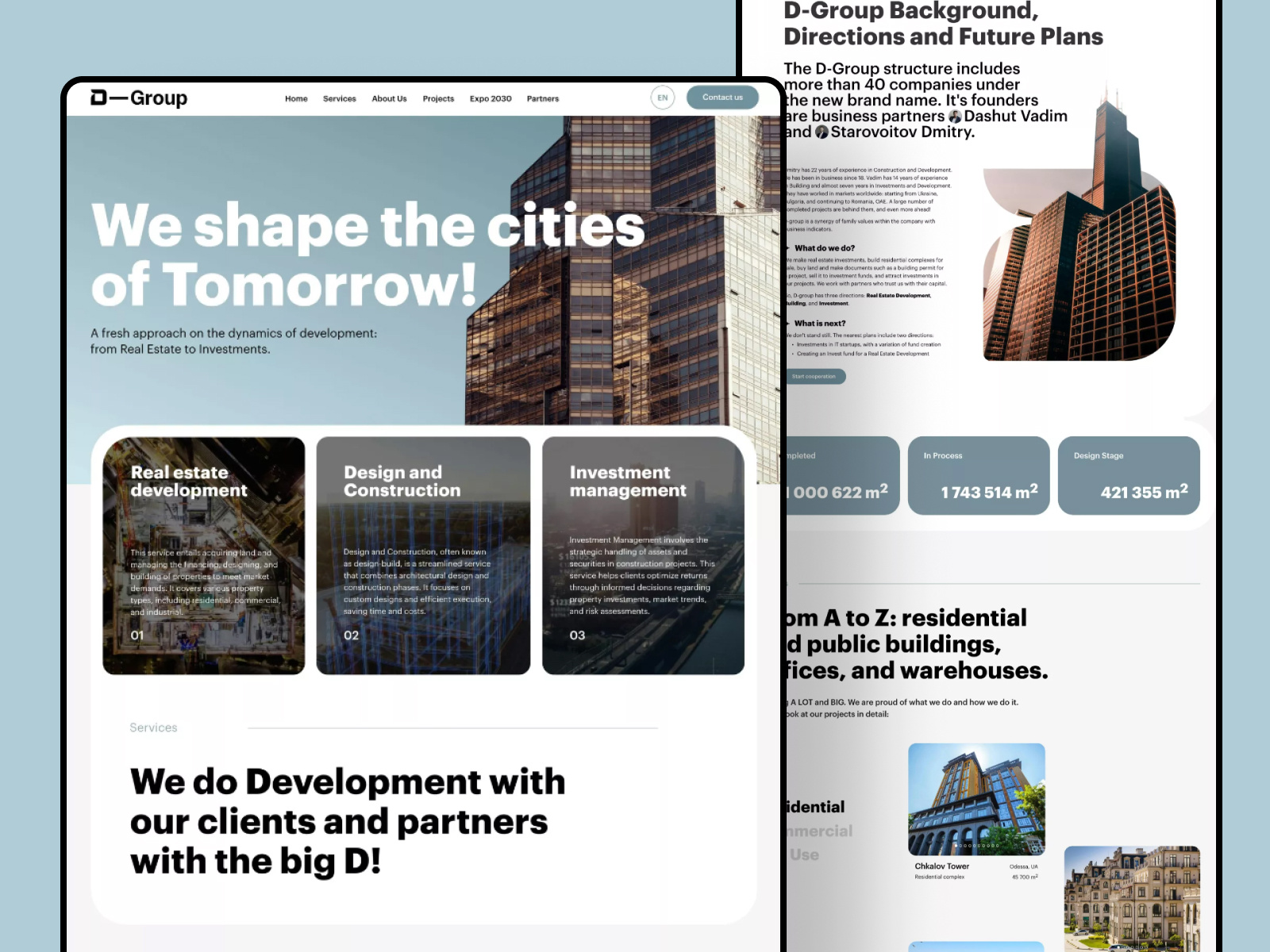 D—Group | Website Design by Sergio Past on Dribbble